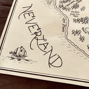 Map of Neverland: Aged, Handmade, Hand Drawn, Authentic Gift, Fantasy ...