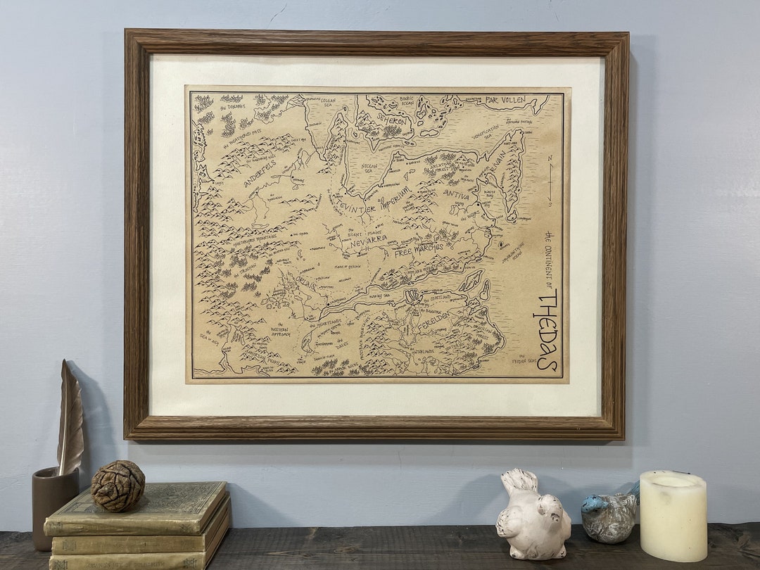 Dragon Age Map of Thedas: Aged, Handmade, Hand Drawn, Authentic Gift ...