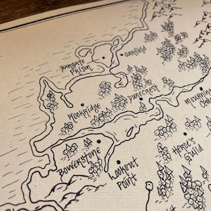 Fable Map, Albion: Aged, Handmade, Hand Drawn, Authentic Gift, Fantasy ...
