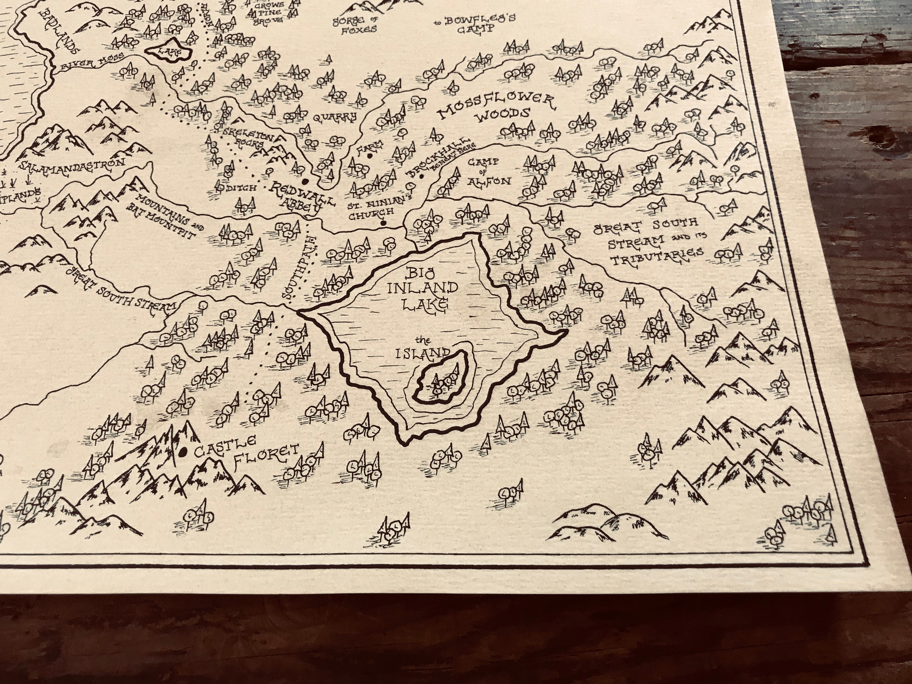 Map of Redwall: Aged Handmade Hand Drawn Authentic Gift - Etsy Canada