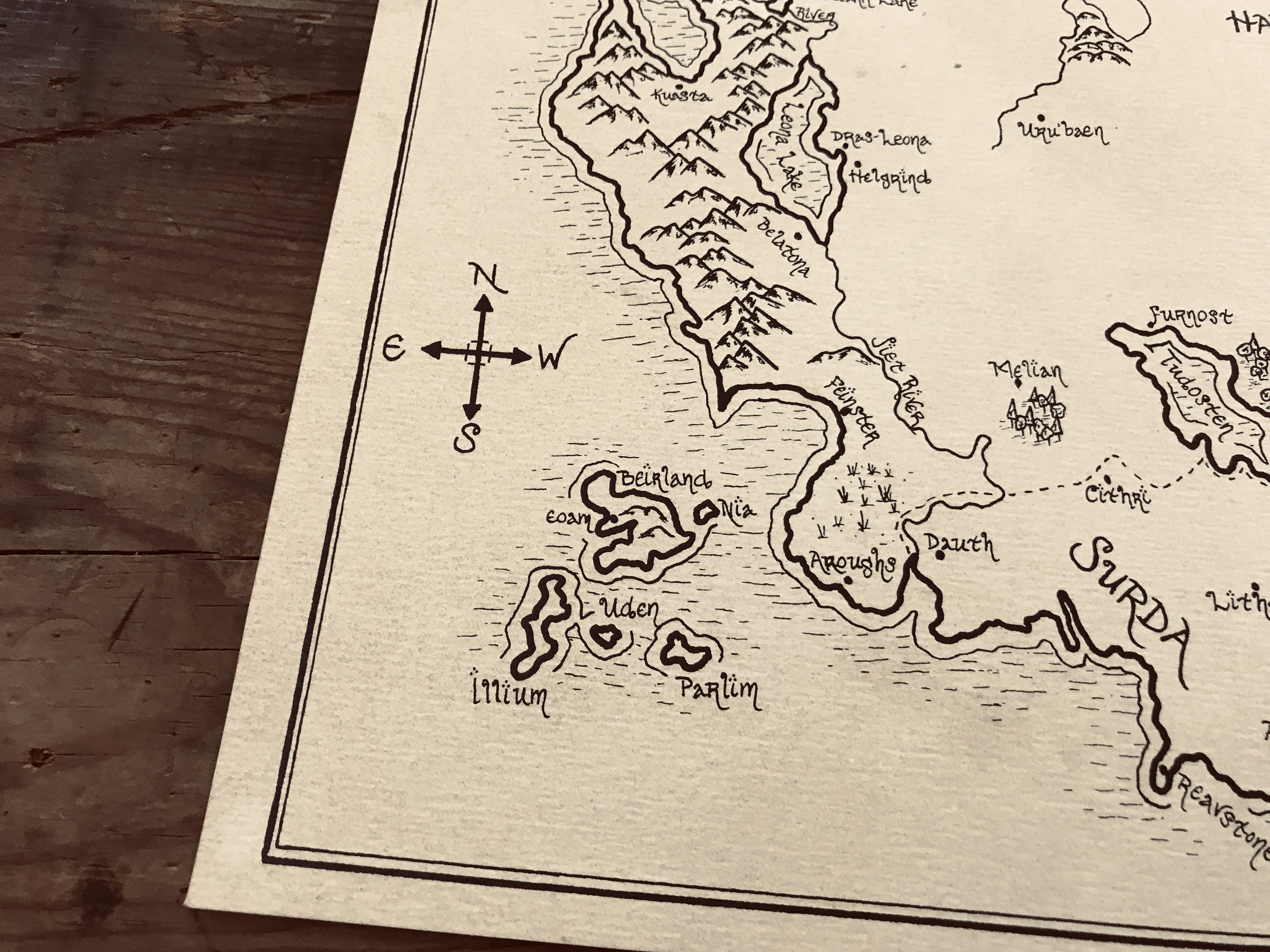 Map of Alagaesia From Eragon: Aged Handmade Hand Drawn | Etsy New Zealand