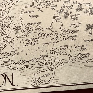 Fable Map, Albion: Aged, Handmade, Hand Drawn, Authentic Gift, Fantasy ...