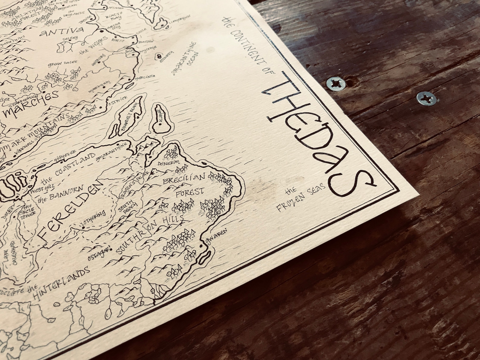 Dragon Age Map of Thedas: Aged Handmade Hand Drawn | Etsy