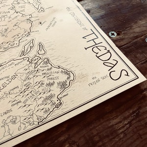 Dragon Age Map of Thedas: Aged, Handmade, Hand Drawn, Authentic Gift ...