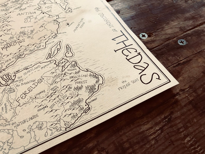 Dragon Age Map of Thedas: Aged Handmade Hand Drawn | Etsy