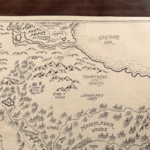 Map of Redwall: Aged, Handmade, Hand Drawn, Authentic Gift, Fantasy Art ...