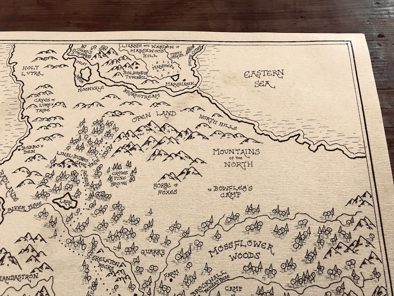 Map of Redwall: Aged Handmade Hand drawn Authentic Gift | Etsy