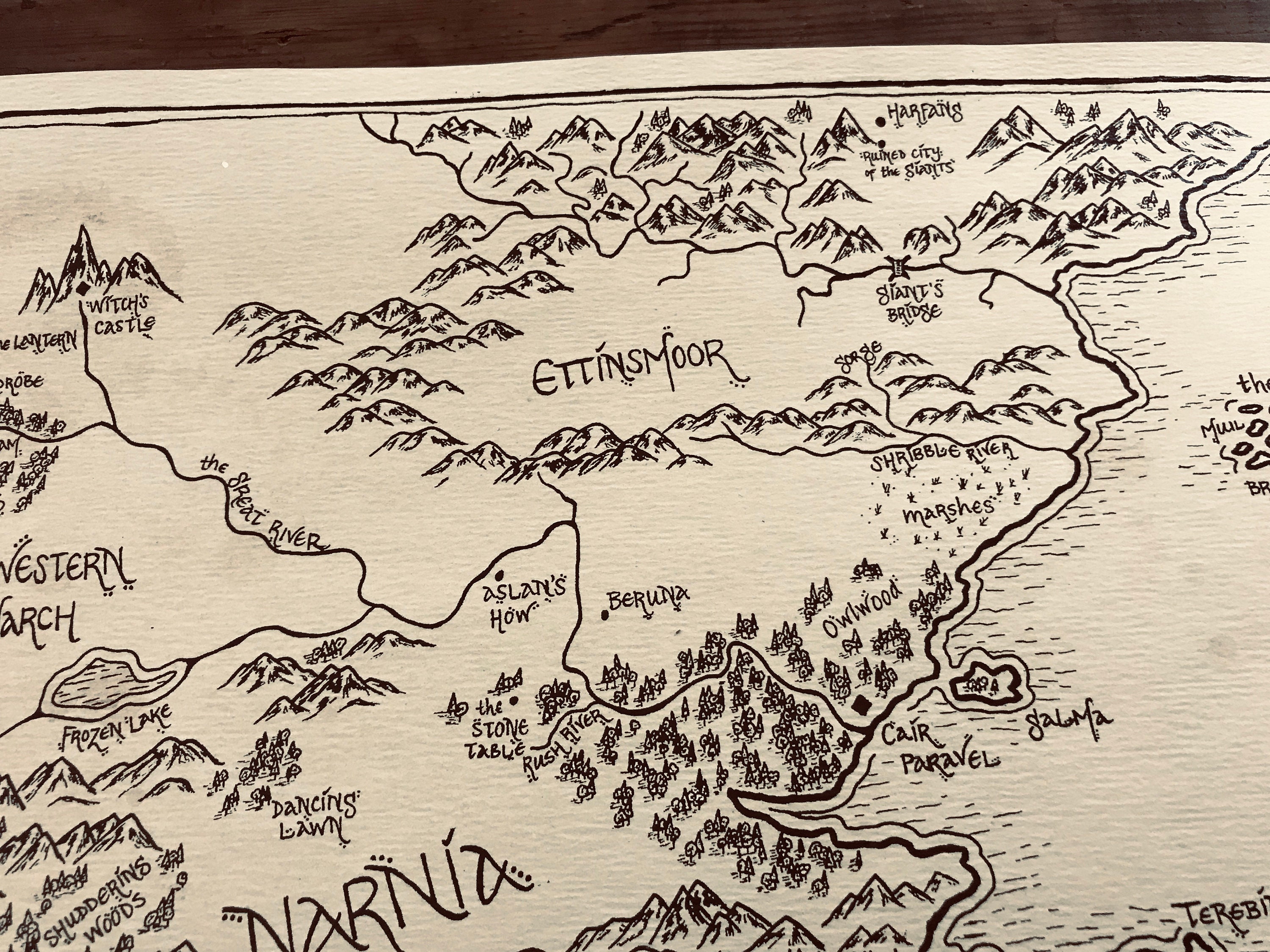 Map of Narnia and the Surrounding Lands: Aged Handmade Hand | Etsy