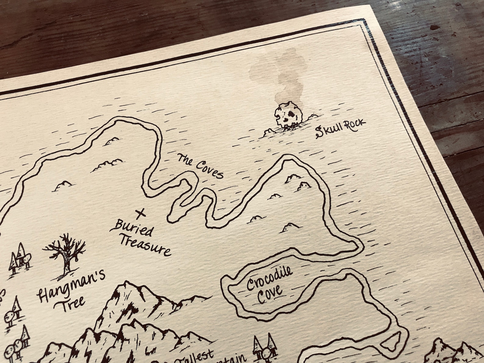 Map of Neverland: Aged Handmade Hand Drawn Authentic Gift - Etsy