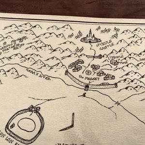 Map of Hyrule: Aged, Handmade, Hand Drawn, Authentic Gift, Fantasy Art ...