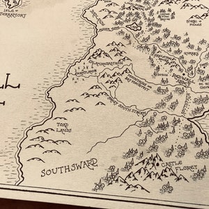 Map of Redwall: Aged, Handmade, Hand Drawn, Authentic Gift, Fantasy Art ...