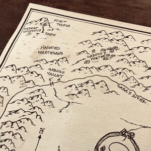 Map of Hyrule: Aged, Handmade, Hand Drawn, Authentic Gift, Fantasy Art ...