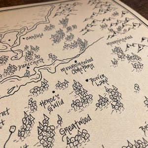 Fable Map, Albion: Aged, Handmade, Hand Drawn, Authentic Gift, Fantasy ...