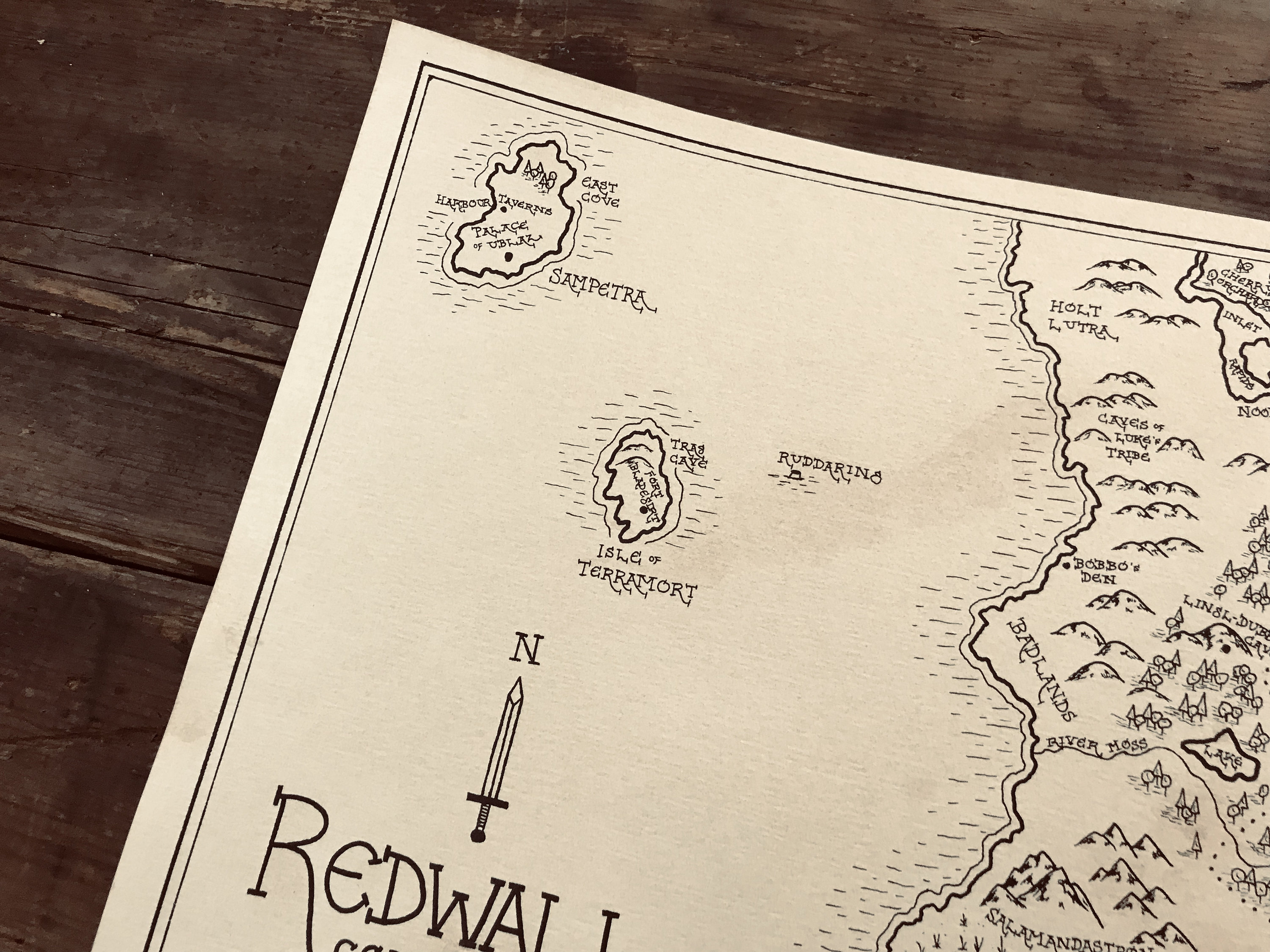 Map of Redwall: Aged Handmade Hand Drawn Authentic Gift - Etsy Canada