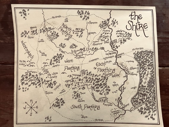 The Hobbit Map Of The Shire