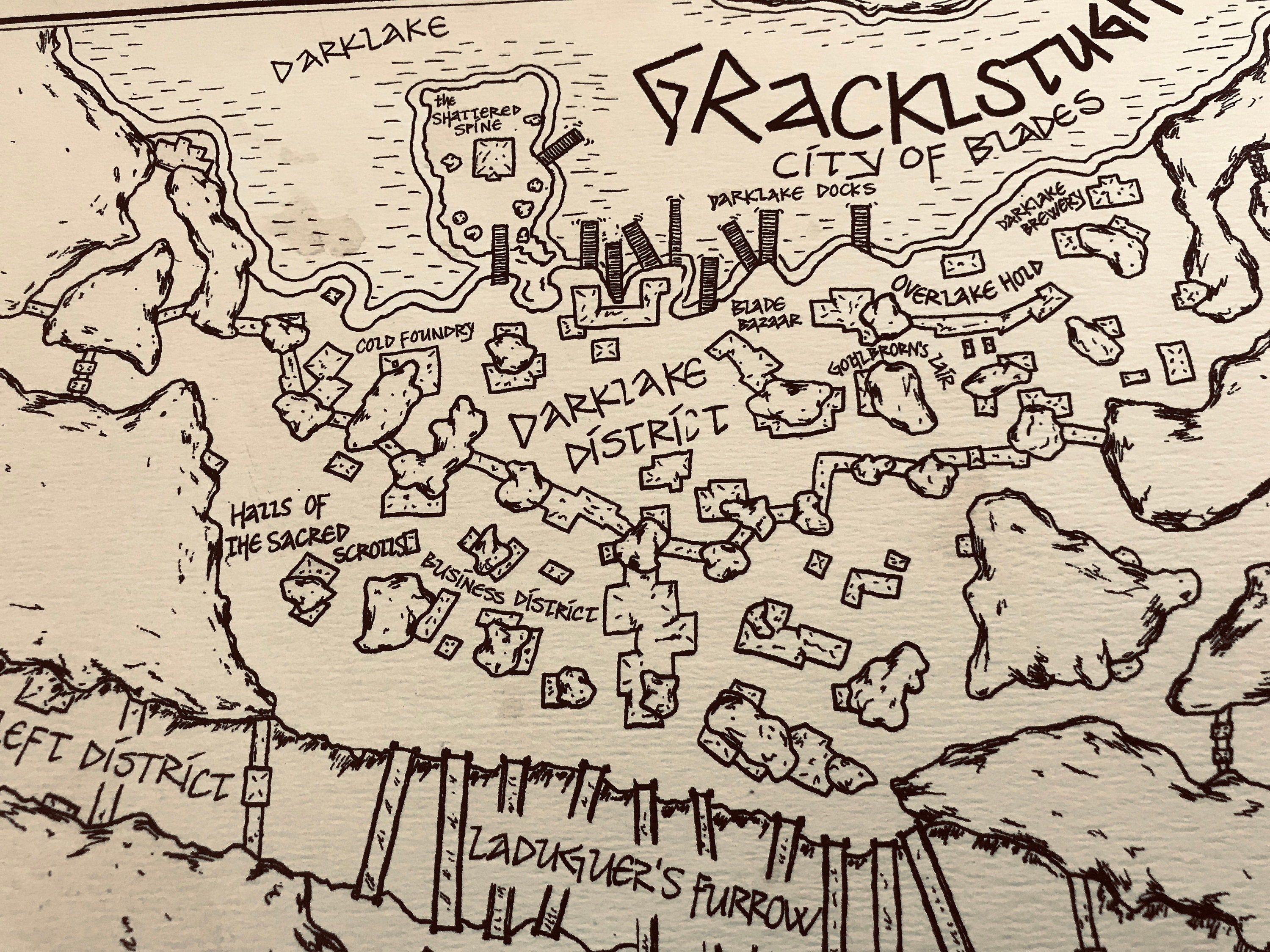 D&D Map of Gracklstugh: Aged Handmade Hand Drawn Authentic - Etsy Ireland
