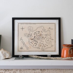 Map of Neverland: Aged Handmade Hand Drawn Authentic Gift - Etsy