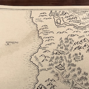 Map of Redwall: Aged, Handmade, Hand Drawn, Authentic Gift, Fantasy Art ...