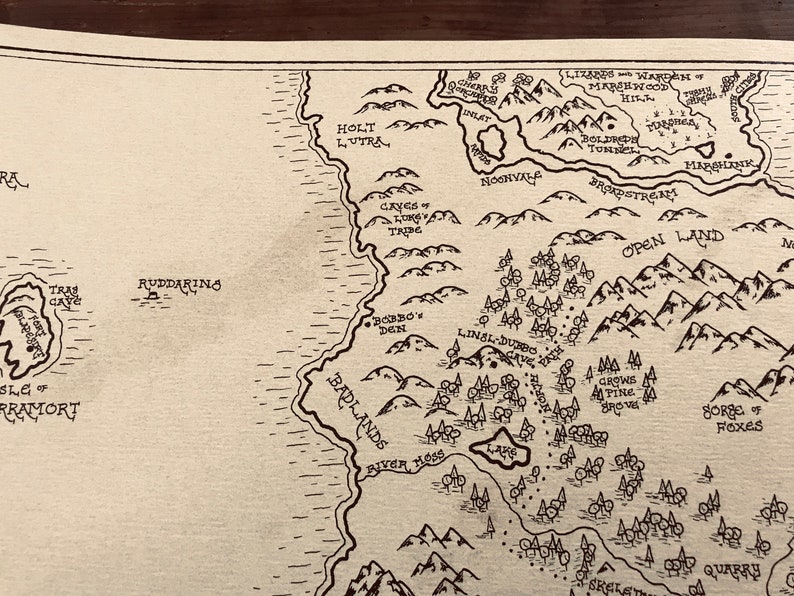 Map of Redwall: Aged Handmade Hand Drawn Authentic Gift | Etsy Canada