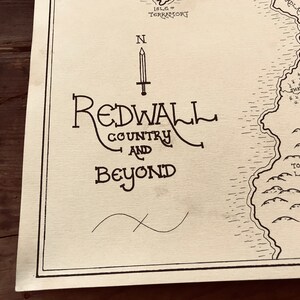 Map of Redwall: Aged, Handmade, Hand Drawn, Authentic Gift, Fantasy Art ...