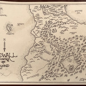 Map of Redwall: Aged, Handmade, Hand Drawn, Authentic Gift, Fantasy Art ...