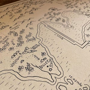 Pokemon Map of Kanto: Aged, Handmade, Hand Drawn, Authentic Gift ...