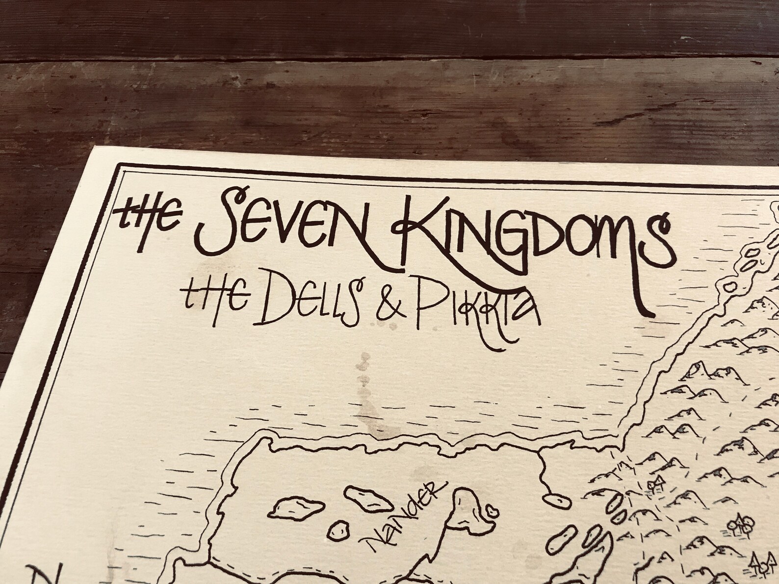 Map the Graceling World: Aged Handmade Hand Drawn Authentic | Etsy