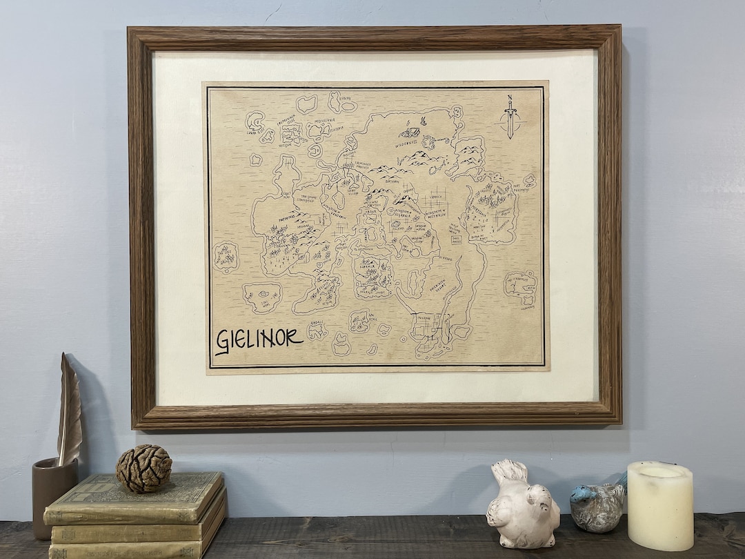 Runescape Map: Gielinor Aged, Handmade, Hand Drawn, Authentic Gift ...