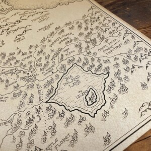 Map of Redwall: Aged, Handmade, Hand Drawn, Authentic Gift, Fantasy Art ...
