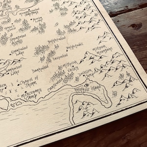 Fable Map, Albion: Aged, Handmade, Hand Drawn, Authentic Gift, Fantasy ...