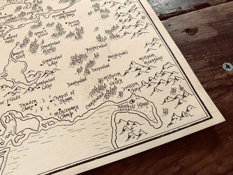 Fable Map Albion: Aged Handmade Hand Drawn Authentic Gift | Etsy