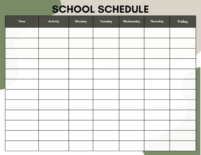 Homeschool School Year Tracker Printable PDF - Daily School Schedules ...