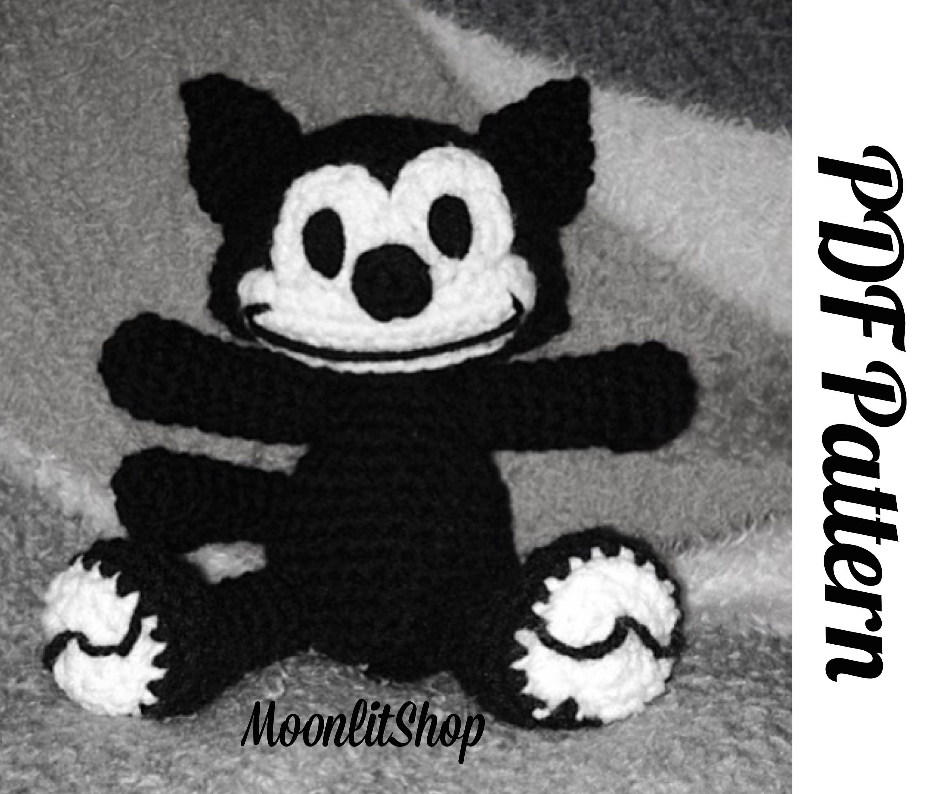 Crochet Felix the Cat Amigurumi Plush Doll Inspired English | Etsy