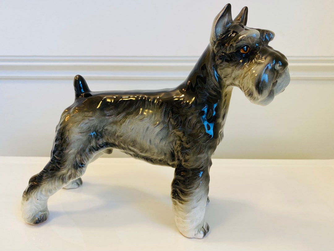 Shafford Japan Vintage Schnauzer Dog Figurine XL No. 160 7” Excellent ...