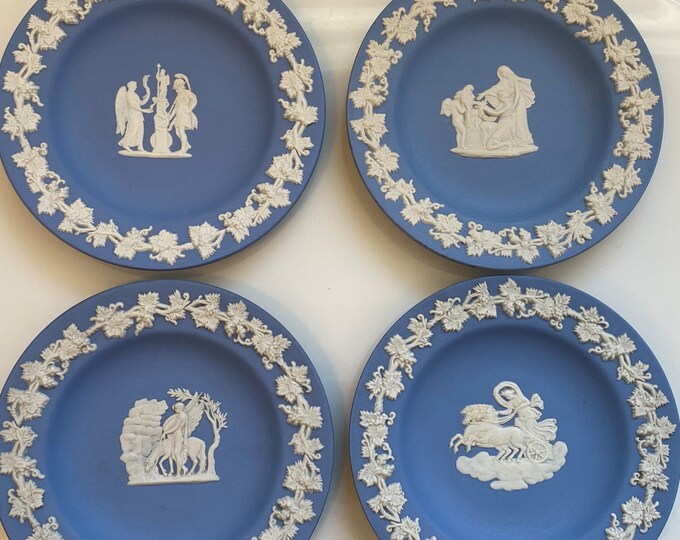 Wedgwood Jasperware Set of Four Plates 4.5” - Etsy