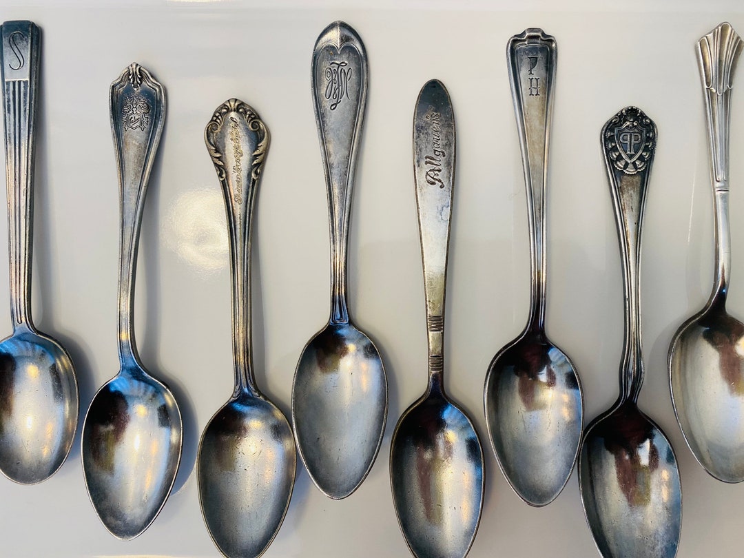 Antique Silver Plate Hotel Spoons Collection - Etsy