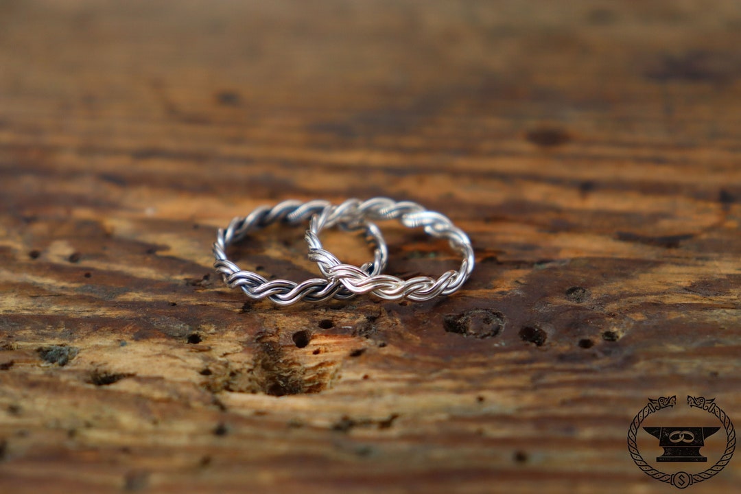 Elegant Braided Ring Vikings Celts Medieval Sterling Silver - Etsy