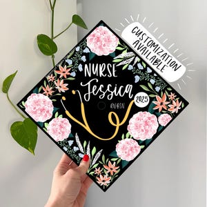 Nurse Graduation Cap, Nurse Grad Cap, Cap Topper Nurse, RN Grad Cap ...
