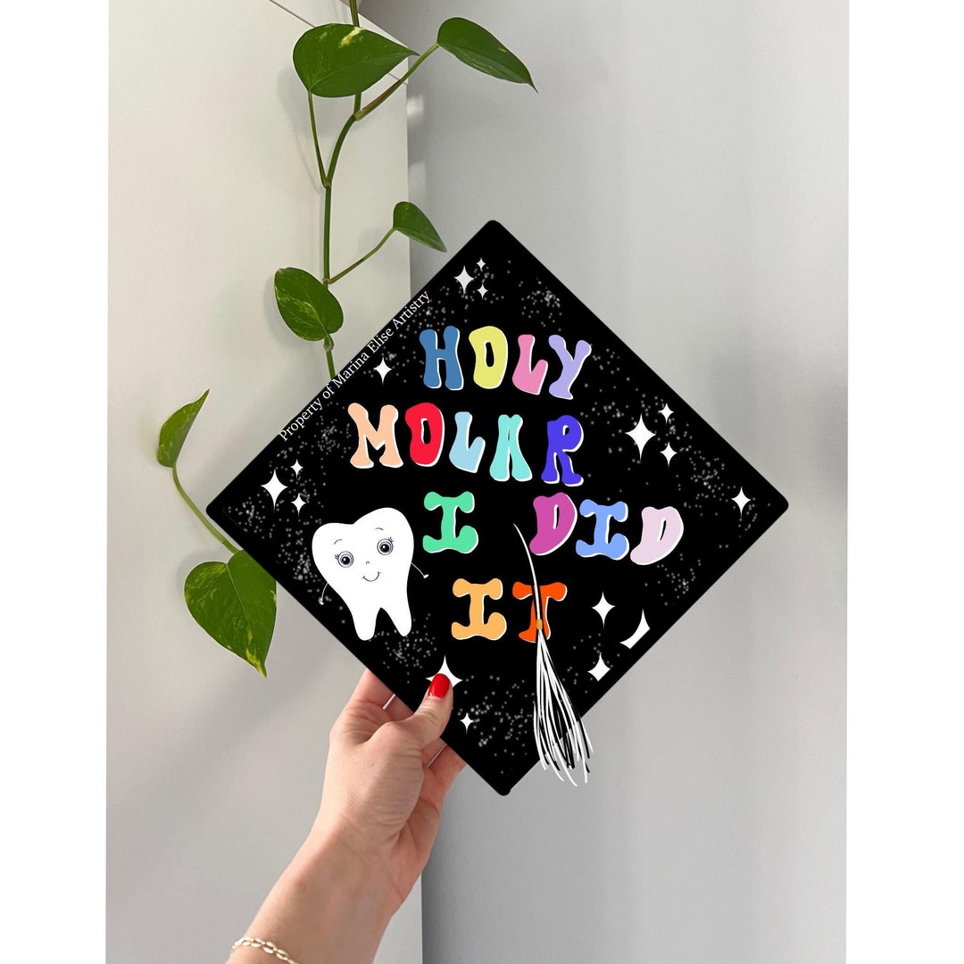 Holy Molar Graduation Cap, Dental Grad Cap, Dentist Grad Cap, Hygienist ...