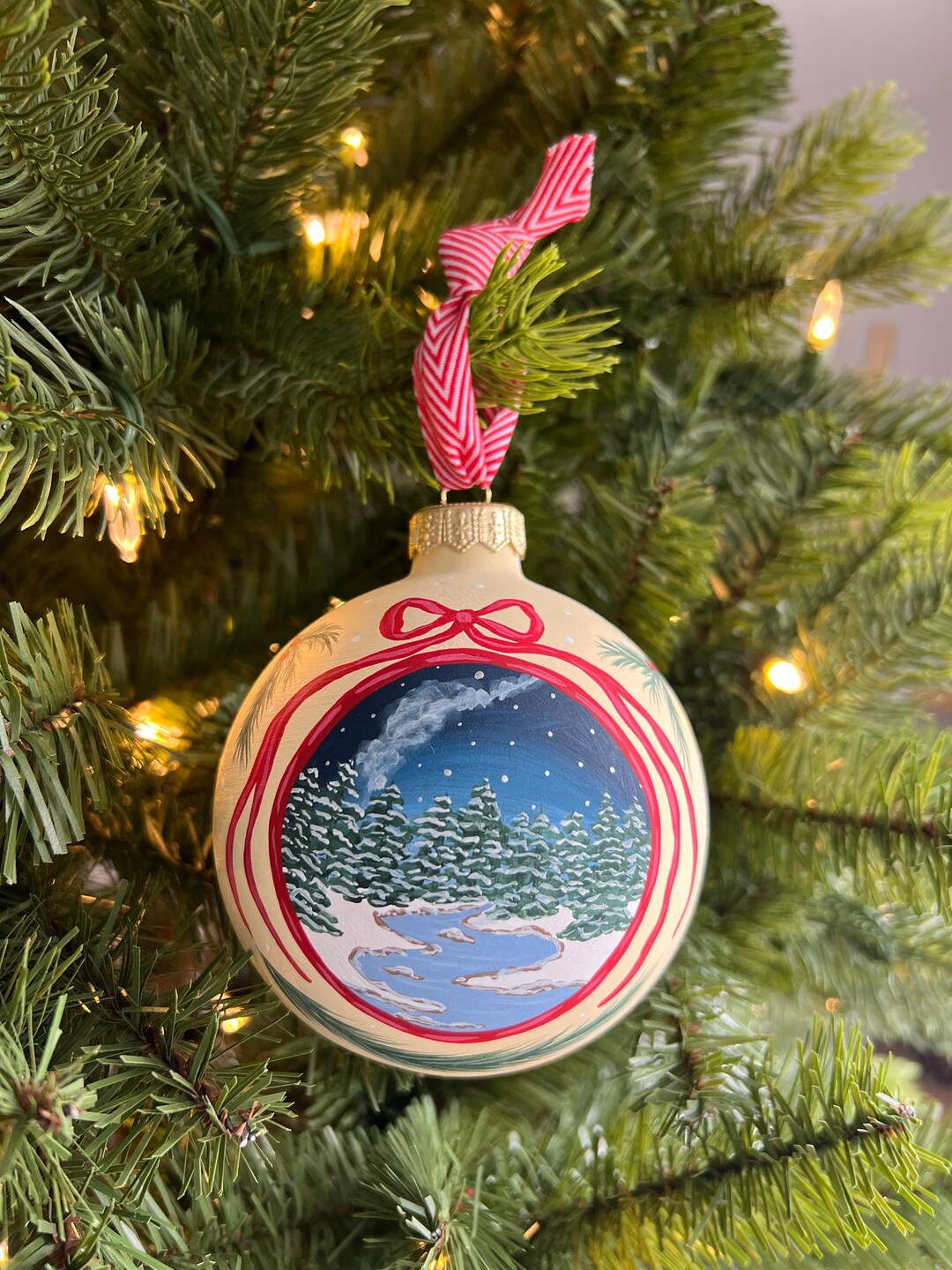 Hand Painted Ceramic Ornaments, Ceramic Ball Ornament, Hand Painted ...