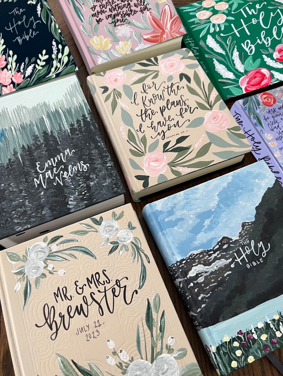 Custom Painted Bible Painted Bible Hand Painted Bible Hand - Etsy