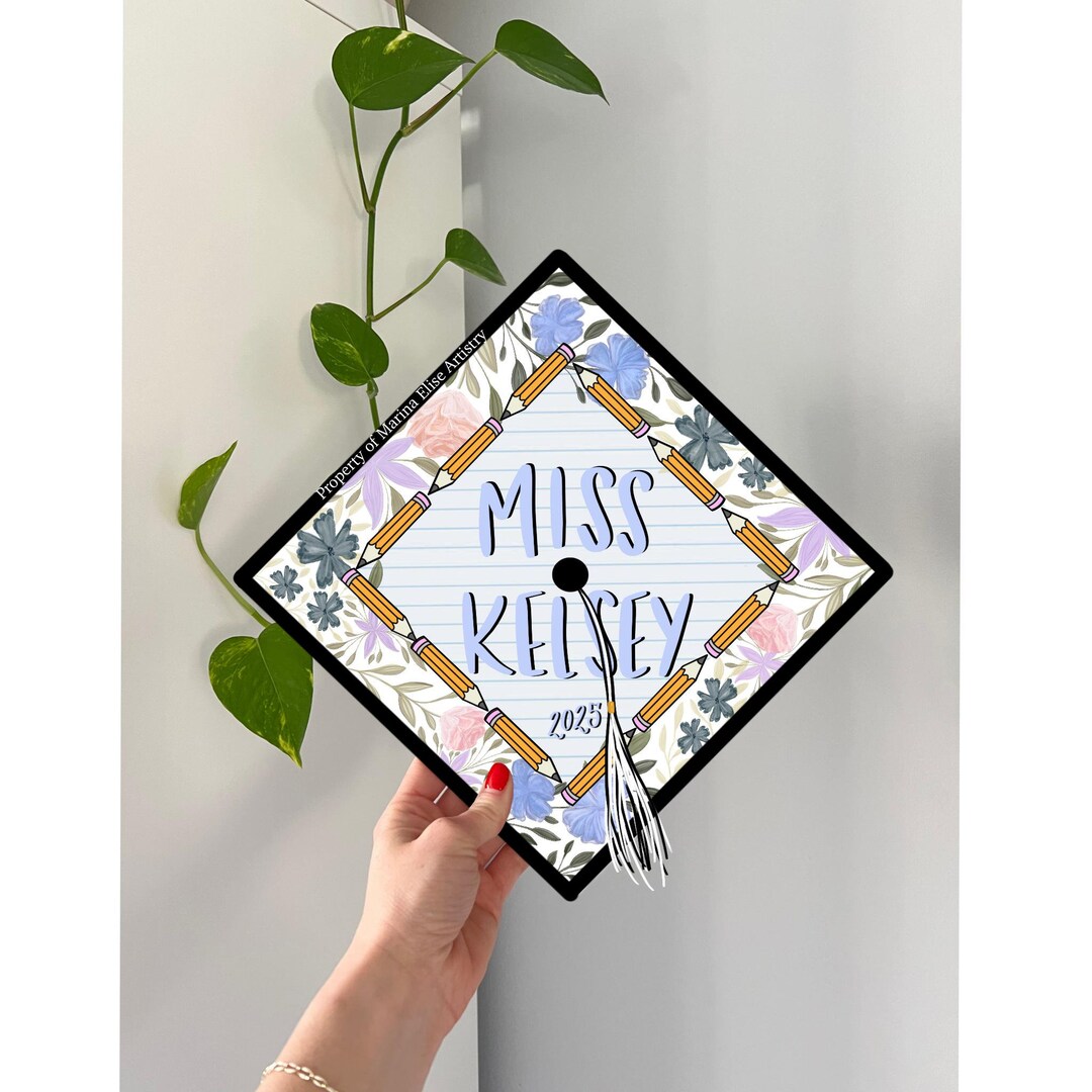 Grad Cap Topper Teacher, Graduation Cap for Teachers, Elementary ...