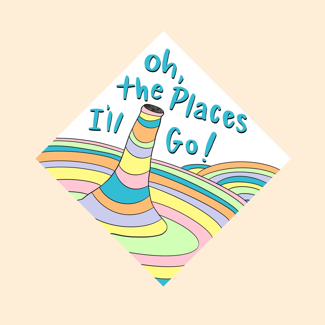 Oh the Places Ill Go Graduation Cap Dr Seuss Grad Cap - Etsy