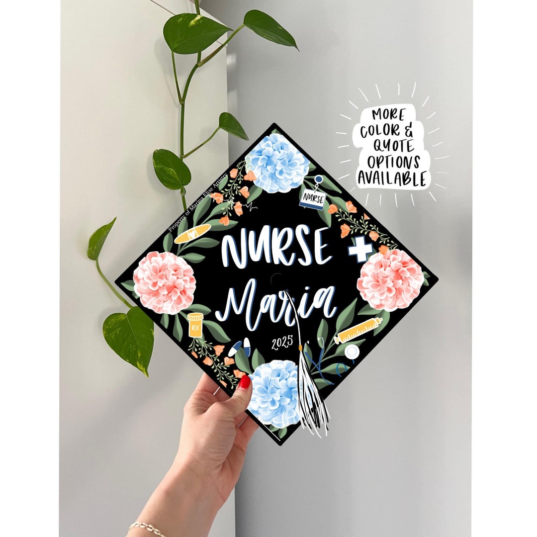Nurse Graduation Cap, Nursing Grad Cap, Custom Nurse Topper, Grad Cap ...