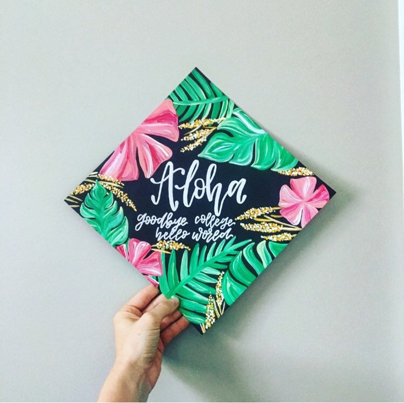 Personalized Grad Cap Topper Grad Cap Design Hand Painted - Etsy