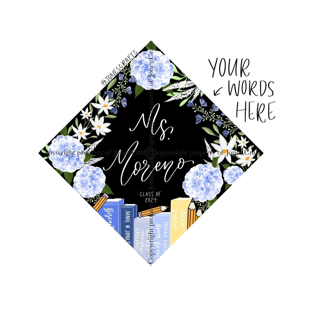 Grad Cap Topper Teacher, Graduation Cap for Teachers, Elementary ...