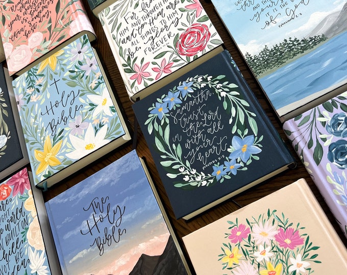 Custom Painted Bible, Painted Bible, Hand Painted Bible, Hand Painted ...