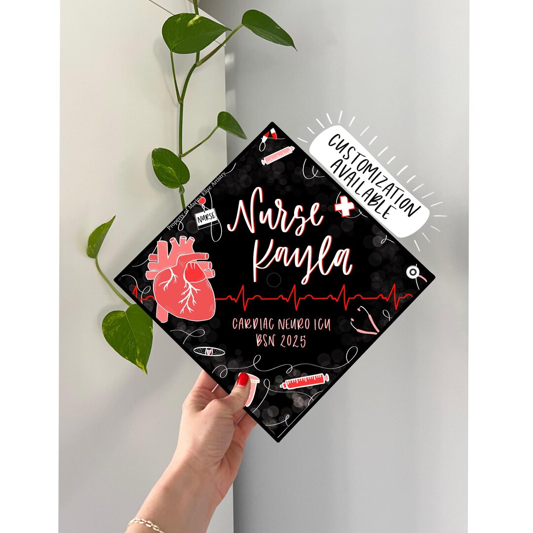 Nurse Graduation Cap, Nursing Grad Cap, Custom Nurse Topper ...