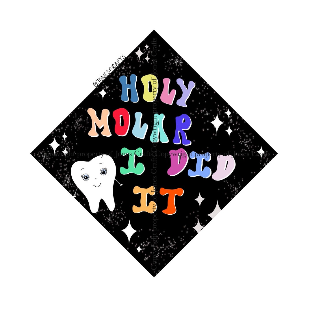 Holy Molar Graduation Cap, Dental Grad Cap, Dentist Grad Cap, Hygienist ...