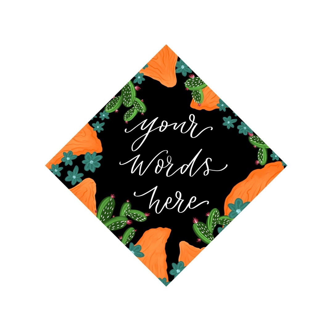 Desert Grad Cap Custom Graduation Cap Arizona State Grad - Etsy